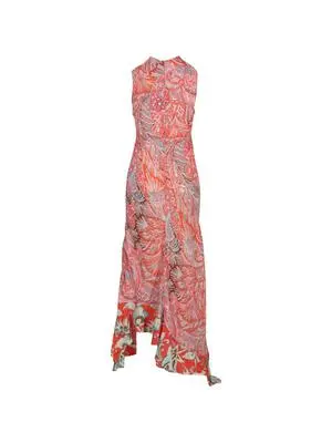 Etro Paisley Print Ruffled Maxi Dress