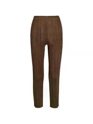 Issey Miyake Pleated Texture Cropped Trousers
