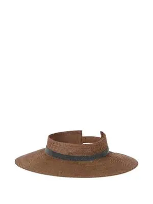 Brunello Cucinelli Hemp Visor With Precious Band