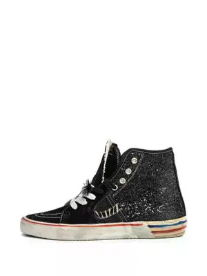 PAUL EASTERLIN Calystar Glitter-embellished High-top Sneakers