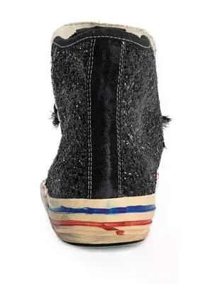 PAUL EASTERLIN Calystar Glitter-embellished High-top Sneakers