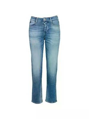 LES TEMPS DES CERISES Faded Slim-fit Jeans - Blue