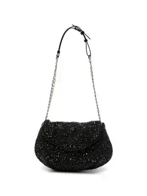 Ermanno Scervino Joy Sequin Embellished Shoulder Bag - Black
