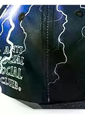 ANTI SOCIAL SOCIAL CLUB Hydroplane Lightning-print Baseball Cap - Black