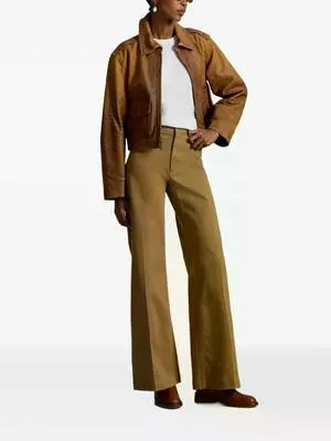 Polo Ralph Lauren Beaton Cotton Flared Trousers - Neutrals
