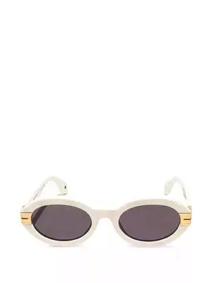 Palm Angels Oval Frame Sunglasses - White