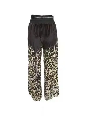 Roberto Cavalli Animal Print Velvet Trousers