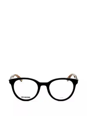 Moschino Round Frame Eyeglasses - Black