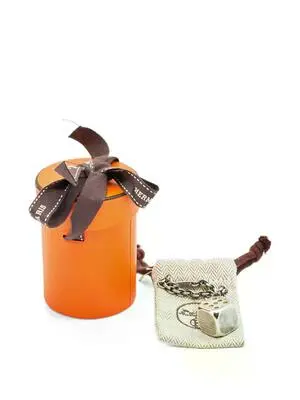 Hermès Sterling Cube Bag Charm With Enamel Details