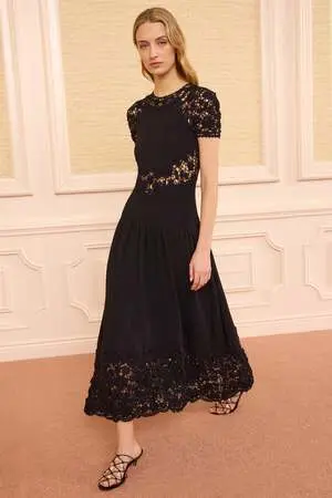 Ulla Johnson Sabrina Ss Crochet Dress