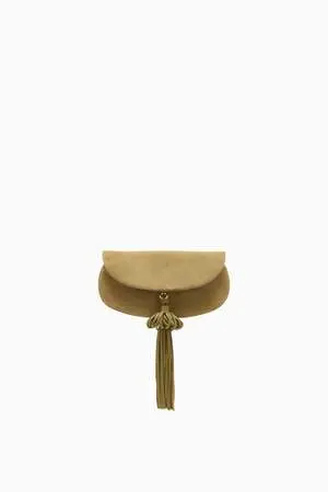 Ulla Johnson Paloma Flap Tassel Bag - Olive