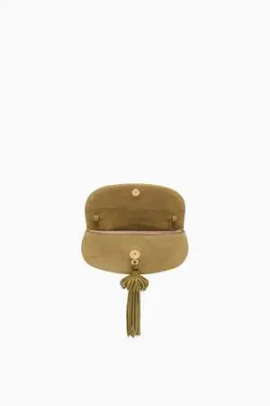Ulla Johnson Paloma Flap Tassel Bag - Olive