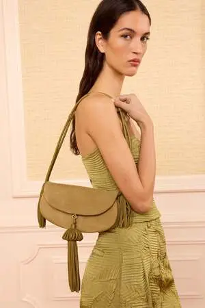Ulla Johnson Paloma Flap Tassel Bag - Olive