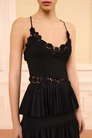 Ulla Johnson Estelle Crochet Peplum Top