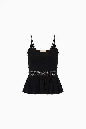 Ulla Johnson Estelle Crochet Peplum Top
