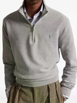 Polo Ralph Lauren Mesh-knit Quarter-zip Sweater