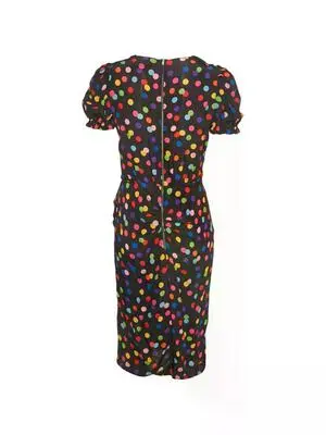Dolce & Gabbana Polka Dot Ruffled Midi Dress
