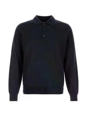 Brioni Long-sleeved Polo Shirt - Blue
