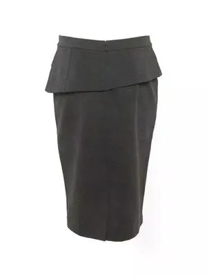 Emporio Armani Layered Pencil Midi Skirt - Grey