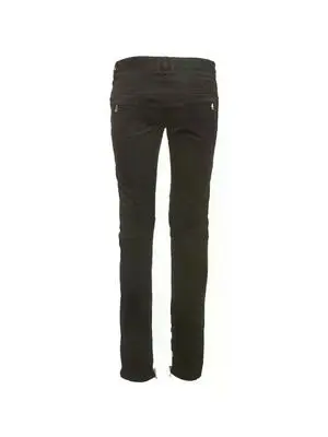 Balmain Skinny Jeans With Zip Pockets - Black