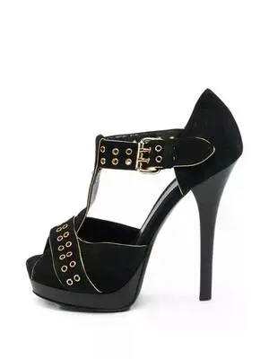 Fendi Suede T-bar Platform Sandals