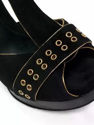 Fendi Suede T-bar Platform Sandals