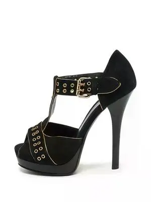 Fendi Suede T-bar Platform Sandals