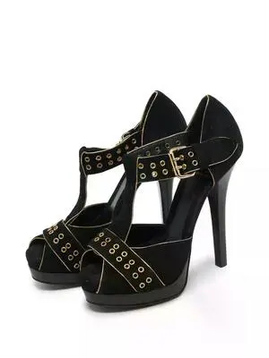 Fendi Suede T-bar Platform Sandals