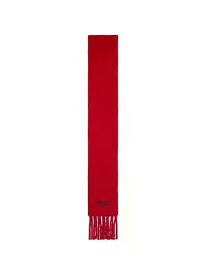 Polo Ralph Lauren Fringed Logo-embroidered Scarf - Red