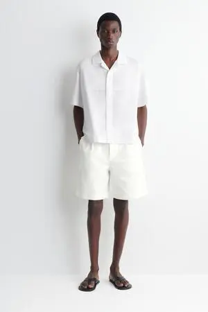 Cos Relaxed Contrast-panel Shirt - White