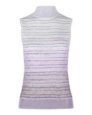 Missoni Ombre Zig Zag Highneck Top - Violet