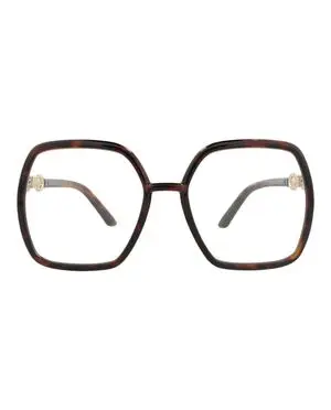 Gucci Squareframe Injection Optical Frames Havana Havana Transparent - Multicolor