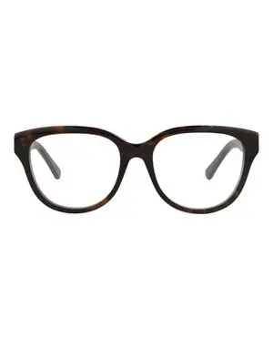 Chloé Cat Eyeframe Recycled Acetate Optical Frames Havana Havana Transparent - Multicolor