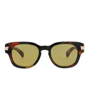 Gucci Roundframe Recycled Acetate Sunglasses Havana Havana Brown - Multicolor