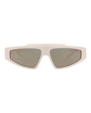Gucci Squareframe Recycled Acetate Sunglasses Ivory Ivory Grey - Multicolor