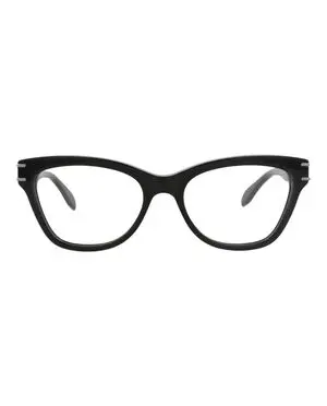 Alexander McQueen Cat Eyeframe Recycled Acetate Optical Frames Black Black Transparent - Multicolor