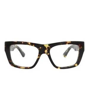 Bottega Veneta Squareframe Acetate Optical Frames Havana Havana Transparent - Multicolor