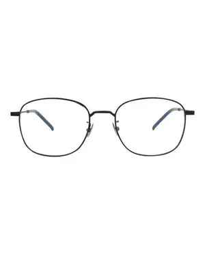 Saint Laurent Roundframe Metal Optical Frames Black Black Transparent - Multicolor