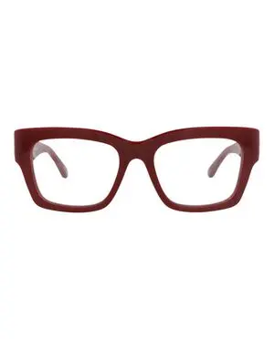 Balenciaga Squareframe Recycled Acetate Optical Frames Burgundy Burgundy Transparent - Multicolor