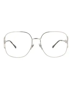 Gucci Squareframe Metal Optical Frames Silver Silver Transparent - Multicolor