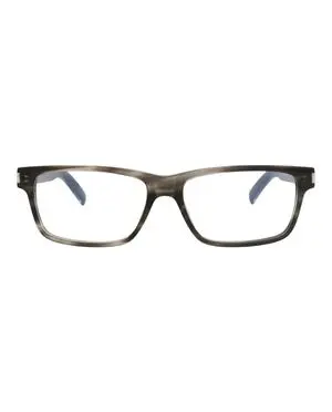 Saint Laurent Squareframe Recycled Acetate Optical Frames Havana Crystal Transparent - Multicolor
