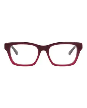 Chloé Squareframe Recycled Acetate Optical Frames Burgundy Violet Transparent - Multicolor