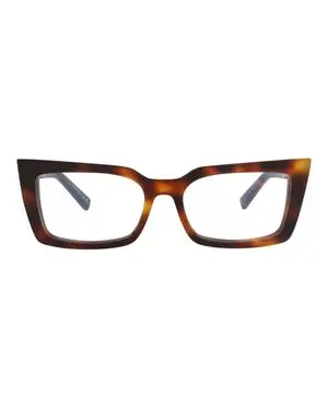 Saint Laurent Cat Eyeframe Acetate Optical Frames Havana Havana Transparent - Multicolor