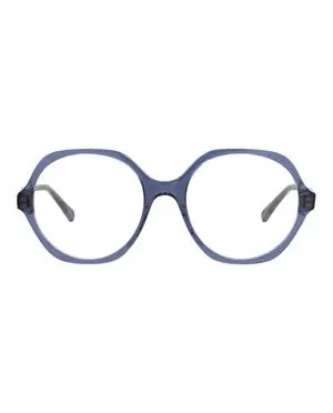 Chloé Roundframe Bio Acetate Optical Frames Blue Blue Transparent - Multicolor