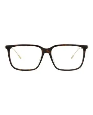 Gucci Squareframe Recycled Acetate Optical Frames Havana Gold Transparent - Multicolor