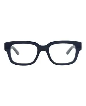 Alexander McQueen Squareframe Recycled Acetate Optical Frames Blue Blue Transparent - Multicolor