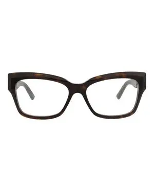Balenciaga Squareframe Recycled Acetate Optical Frames Havana Havana Transparent - Multicolor