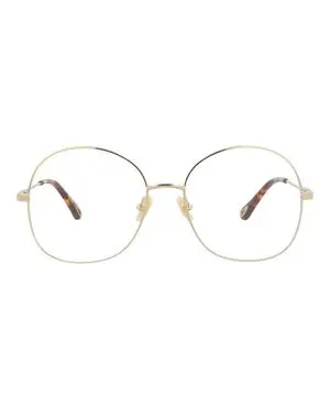 Chloé Roundframe Metal Optical Frames Gold Gold Transparent - Multicolor