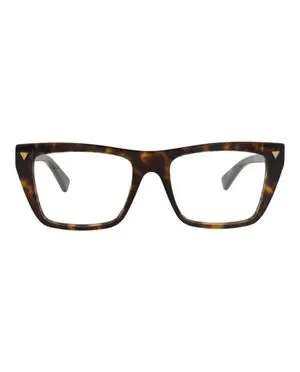 Bottega Veneta Squareframe Recycled Acetate Optical Frames Havana Havana Transparent - Multicolor