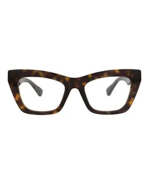 Bottega Veneta Cat Eyeframe Recycled Acetate Optical Frames Havana Havana Transparent - Multicolor
